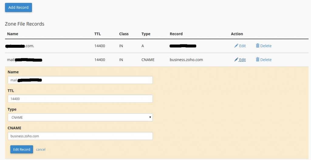 How to Setup Custom URL for Zoho Mail in cPanel | HostOnNet.com