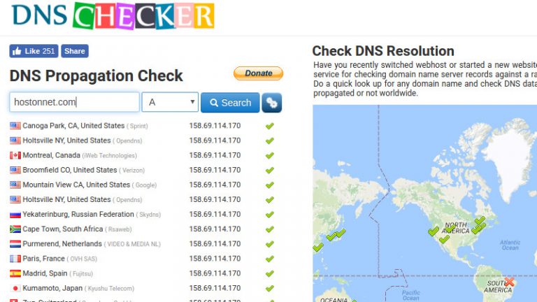 Check DNS Propagation | HostOnNet.com
