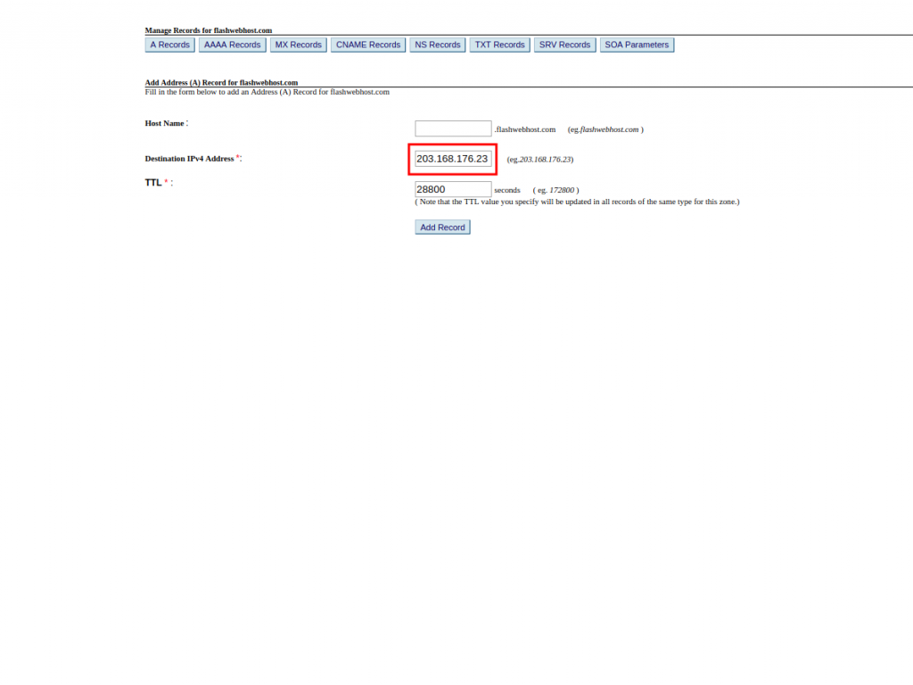 How to add A Record through domain control panel | HostOnNet.com