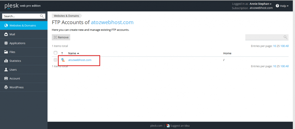How to change FTP password in Plesk control panel | HostOnNet.com