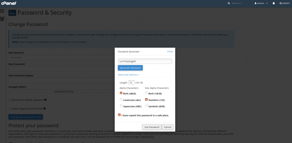 How to Change your cPanel Password | HostOnNet.com
