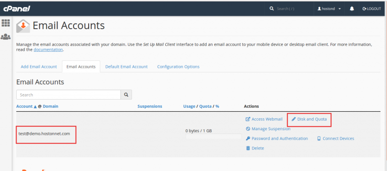 How to change your Email quota in cPanel | HostOnNet.com