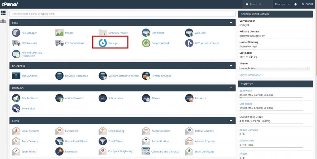 How to Backup MySQL Database in cPanel | HostOnNet.com