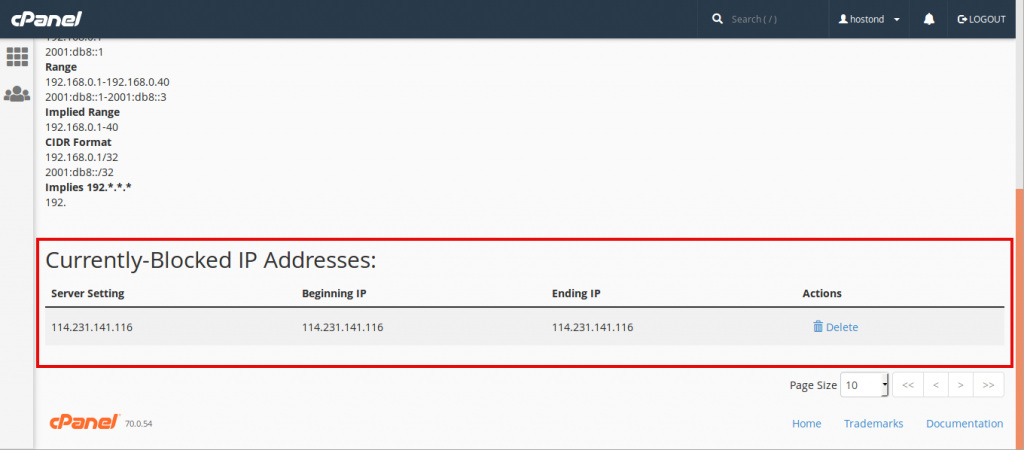 How to use the IP Blocker in cPanel | HostOnNet.com