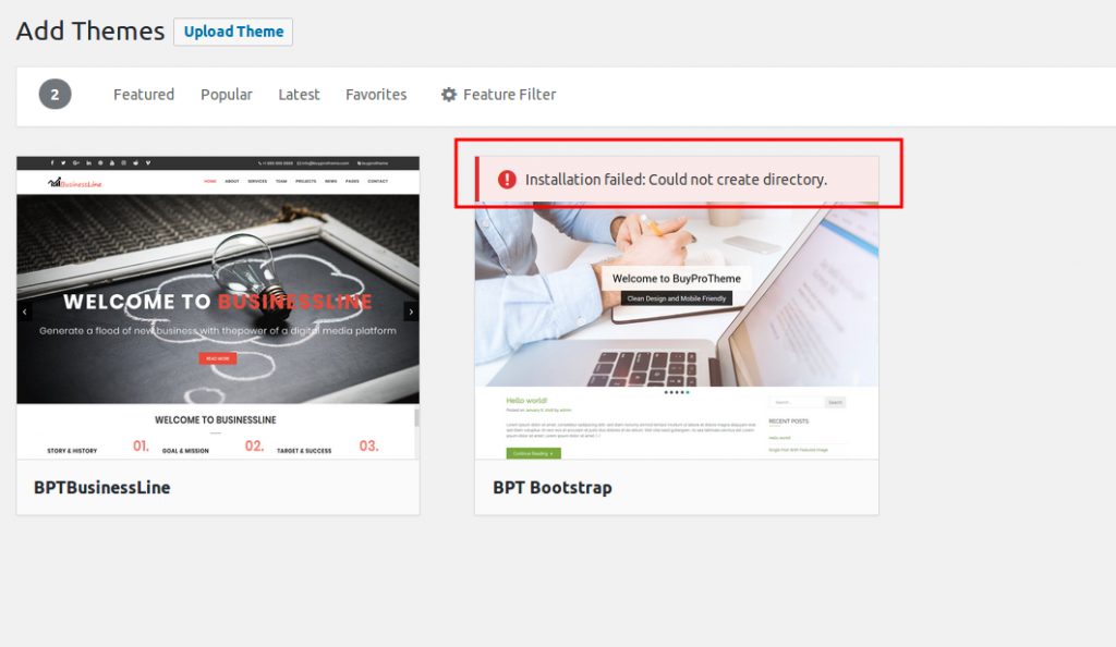 How to fix Could not create directory error on local wordpress | HostOnNet.com