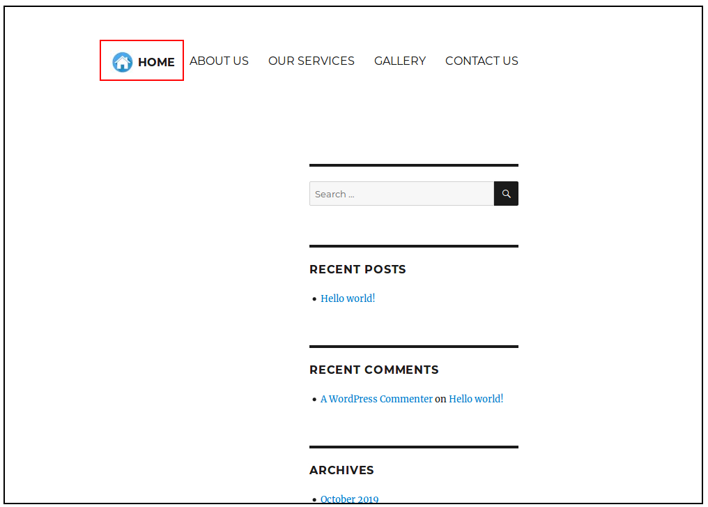How to add an image in WordPress top menu using the plugin. | HostOnNet.com